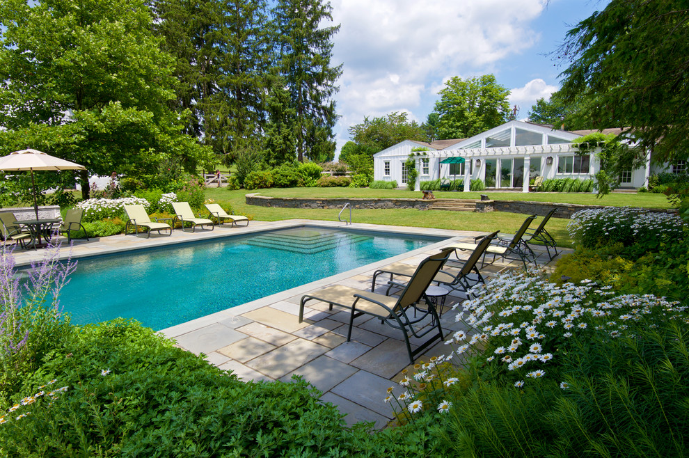 Pool with garden - Contemporary - Pool - Philadelphia - by Wallace ...