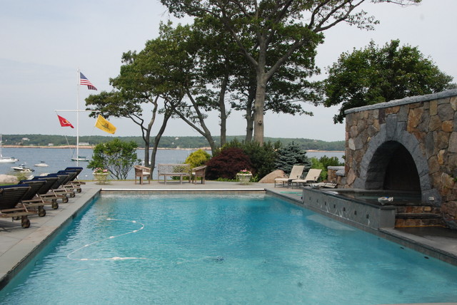 Pool with granite arch - Traditional - Pool - Manchester - by Kalmia ...