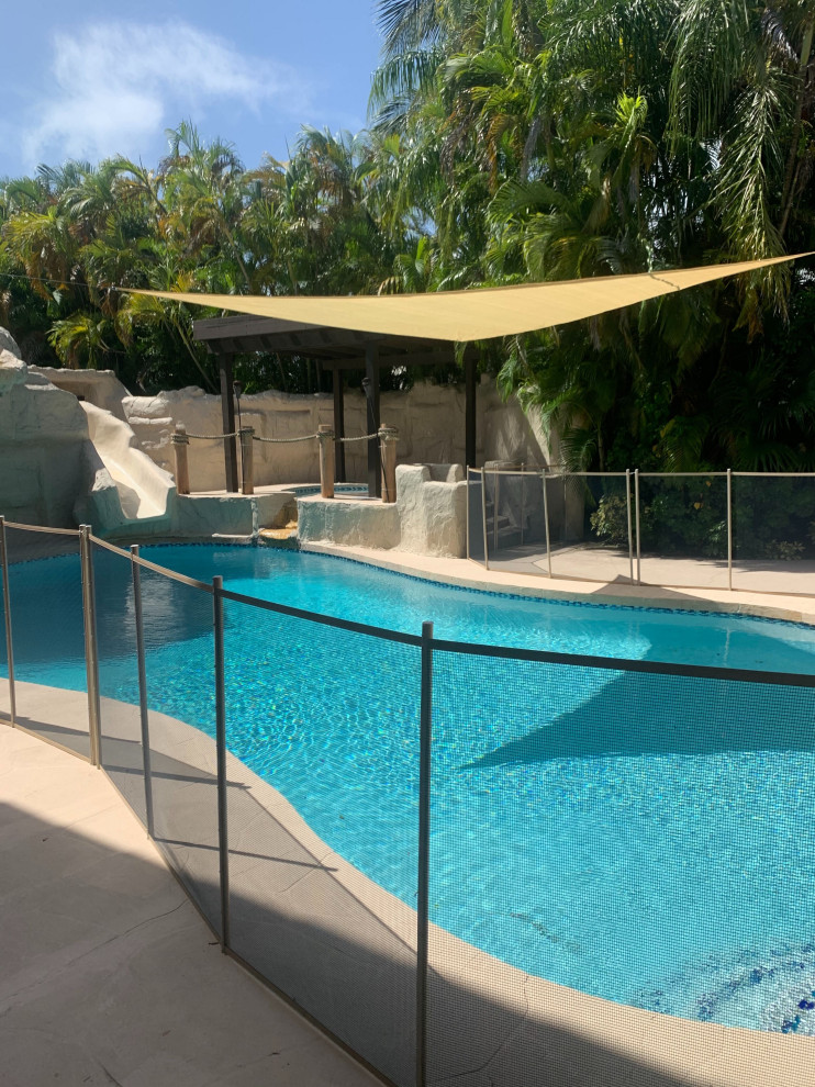 Pool with new shade! - Traditional - Pool - Miami - by The Garden ...