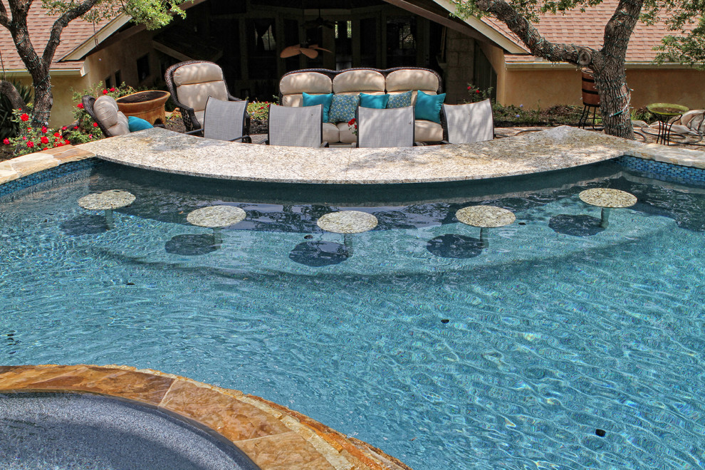 Pool With Swim Up Bar - Traditional - Pool - Austin - by Keith Zars ...