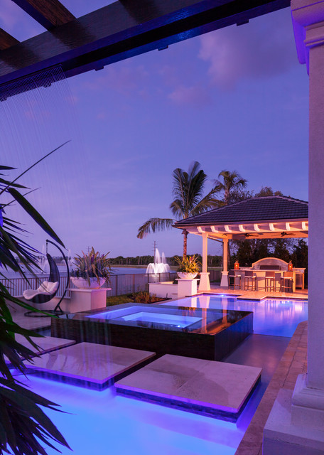 Pool with Wet Bar - Modern - Swimming Pool & Hot Tub - Miami - by ...