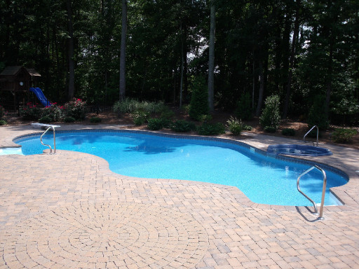 Pools- Custom pool with paver deck. - Contemporain - Piscine ...