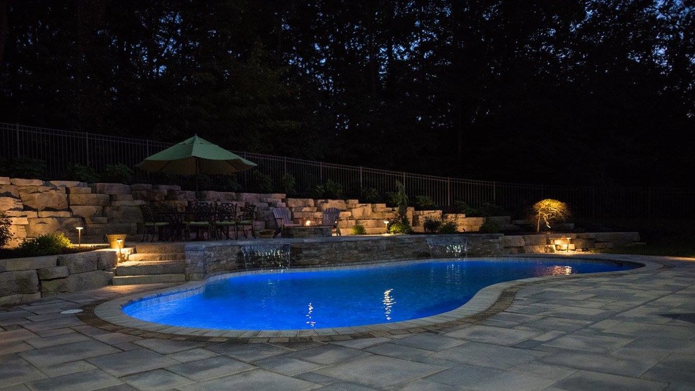 Poolside Campfire - Contemporary - Pool - Other - by Knutsen Outdoor ...