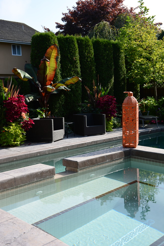 Poolside Garden and Containers - Tropical - Pool - Vancouver - by ...