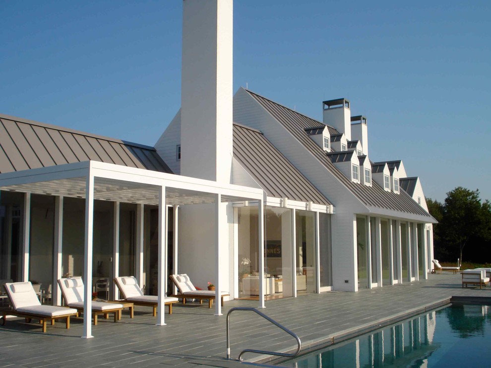 Poolside Patio Slate Pavers - Traditional - Pool - Burlington - by ...