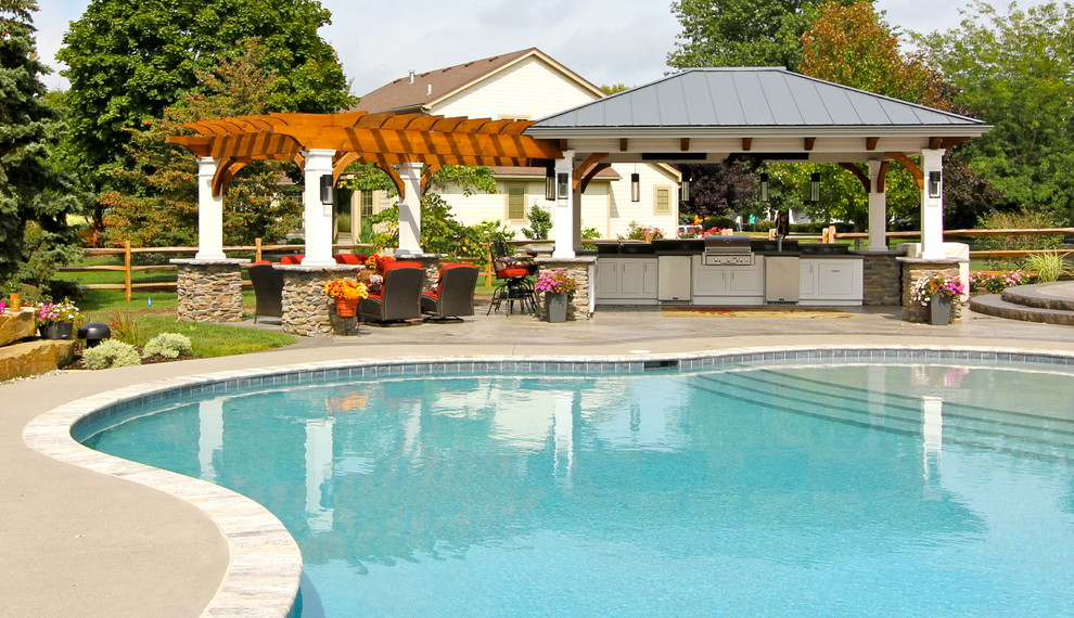 Poolside Pavilion in Perrysburg - Contemporary - Pool - Other - by ...