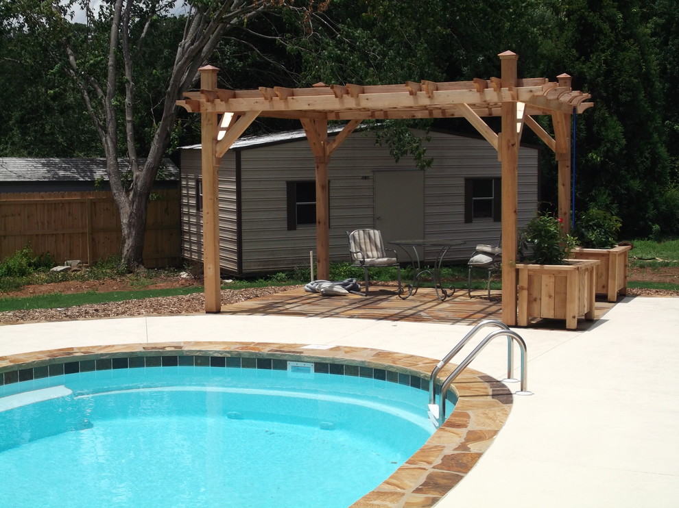 Poolside Pergola - Contemporary - Pool - Atlanta - by Quinn Windows ...