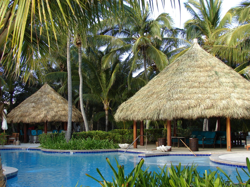 Poolside Tiki Hut Cabanas - Tropical - Pool - Orange County - by The ...