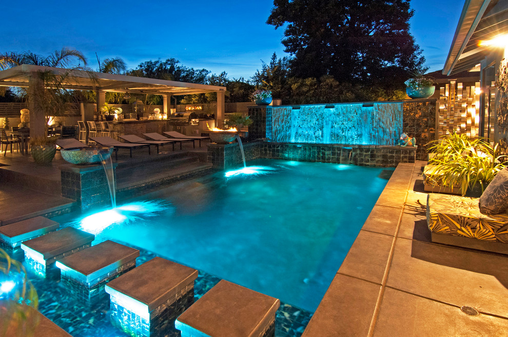 Premier Pools & Spas Black Satin Pebble Sheen - Modern - Swimming Pool ...