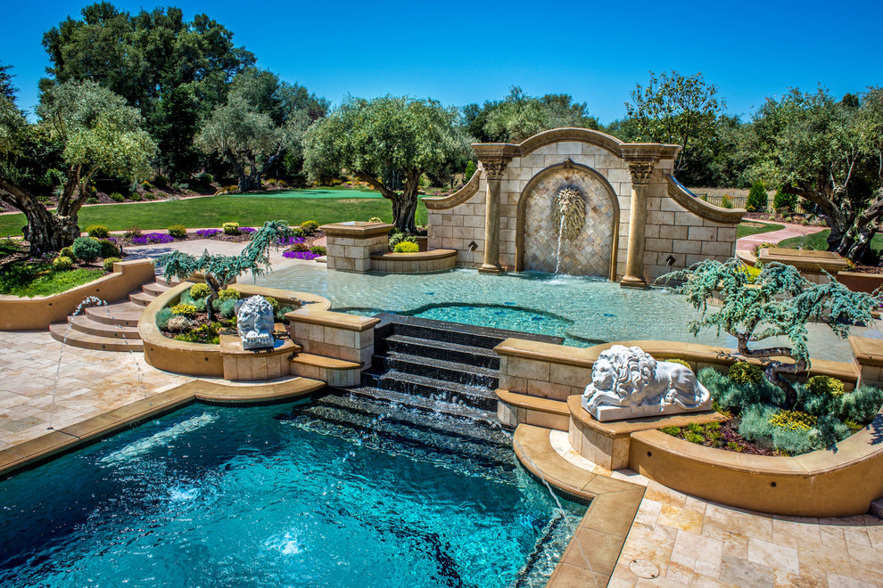 Premier Pools And Spas Caribbean Blue Pebble Tec Modern Pool Los Angeles By Pebble
