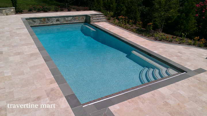 Premium Select French Pattern Walnut Tumbled Travertine Pavers ...