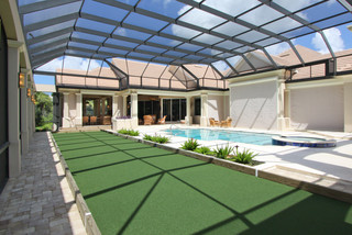 Private Bocce Ball Court and Swimming Pool - Tropical - Pool - Miami ...