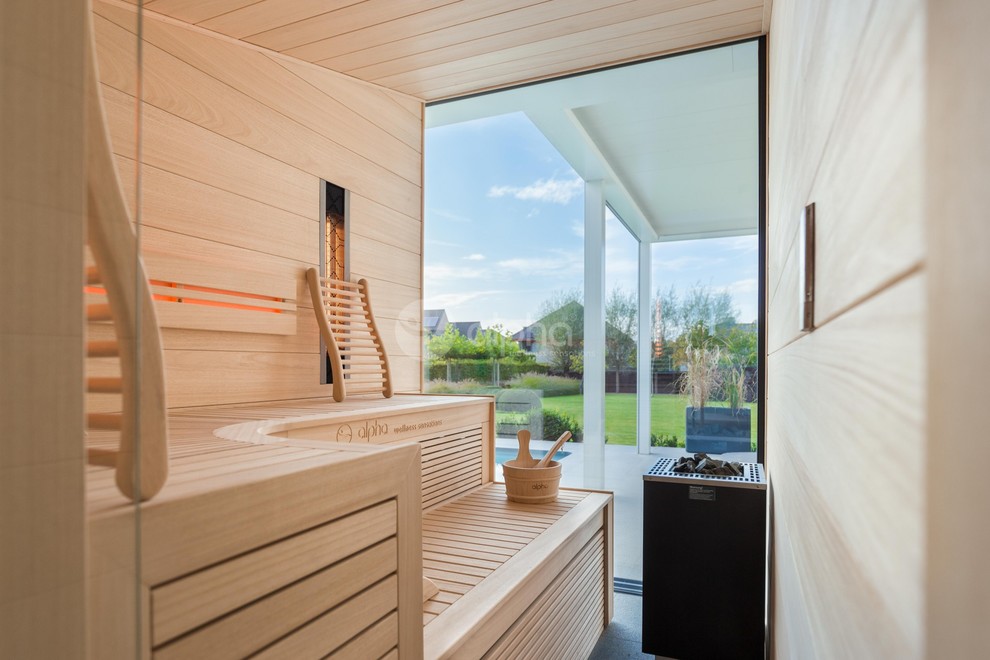 Project Outdoor Sauna Combi - Contemporary - Pool - Boston - by Ambient ...