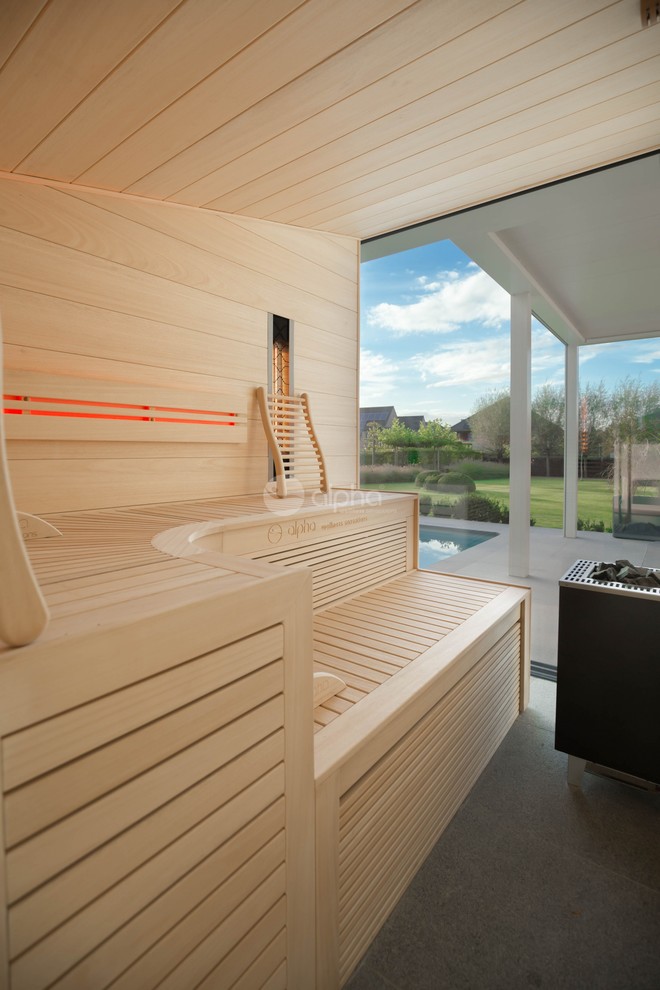 Project Outdoor Sauna Combi - Contemporary - Pool - Boston - by Ambient ...