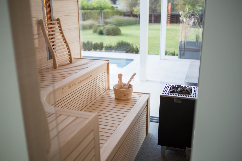 Project Outdoor Sauna Combi - Contemporary - Pool - Boston - by Ambient ...