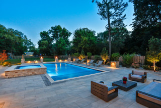 Prospect Heights Outdoor Living Project with Swimming Pool and Hot Tub ...