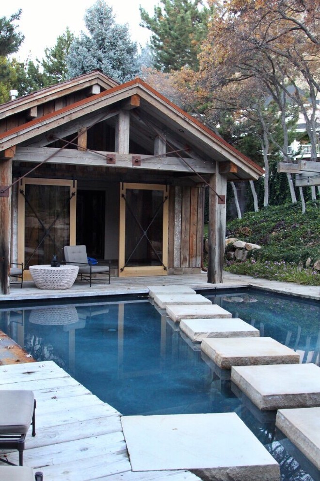 Pool With Stones - Traditional - Pool - Salt Lake City - by Big Rock ...