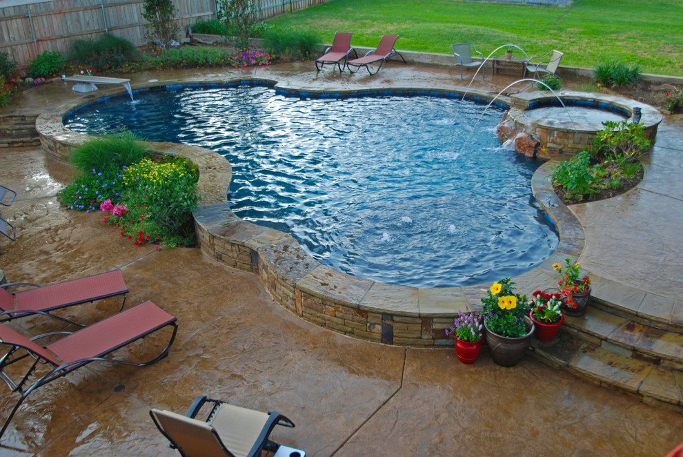 Raised Beam Swimming Pool - Mediterranean - Pool - Dallas - by Allison ...
