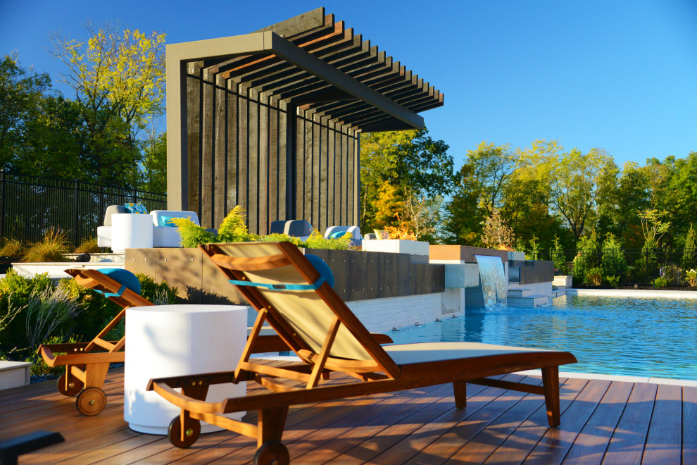 Rear Elevation/Pool - Modern - Pool - Indianapolis - by Homes by Design ...