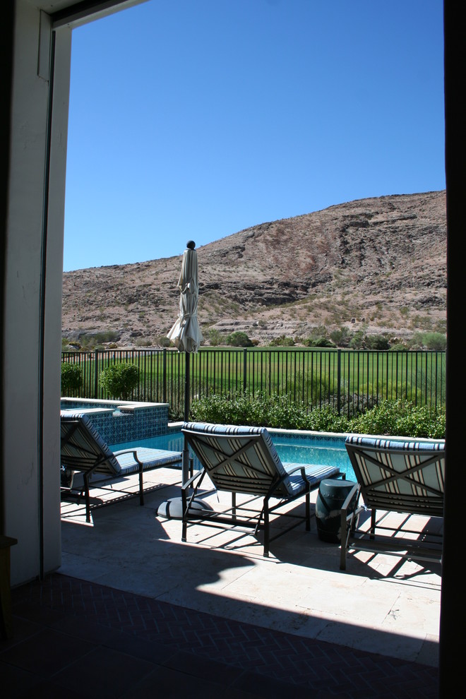 Rectilinear Pool at desert butte - Traditional - Pool - Las Vegas - by ...