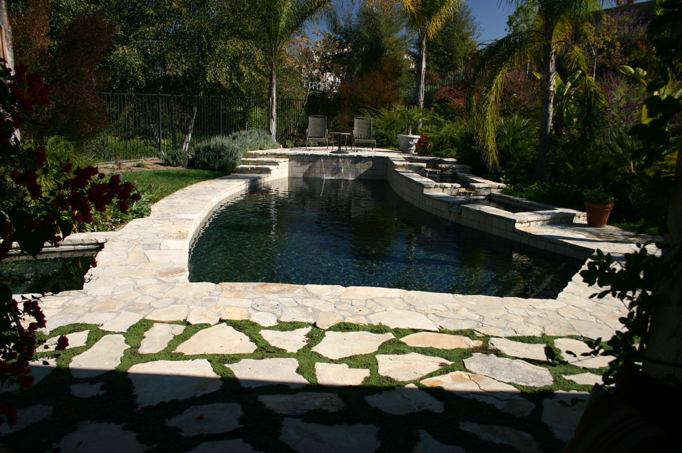 Redlands, CA Pool & Spa Remodel - Tropical - Pool - Los Angeles - by L ...
