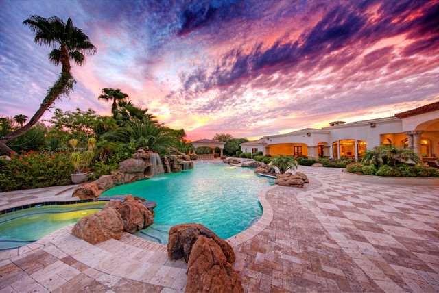 Reformed Spanish Colonial - Tropical - Pool - Phoenix - by American ...