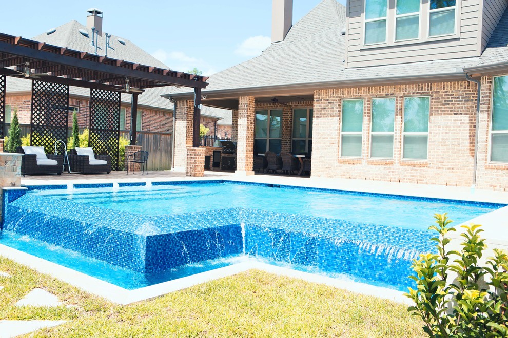 Regal Pools Aqua Marine Bead Crete - Modern - Pool - Houston - by ...