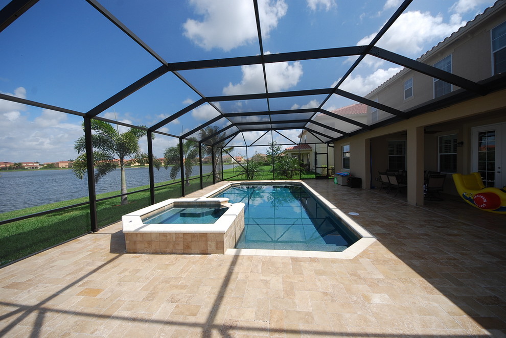Residential Pool Enclosure - Contemporary - Swimming Pool & Hot Tub ...