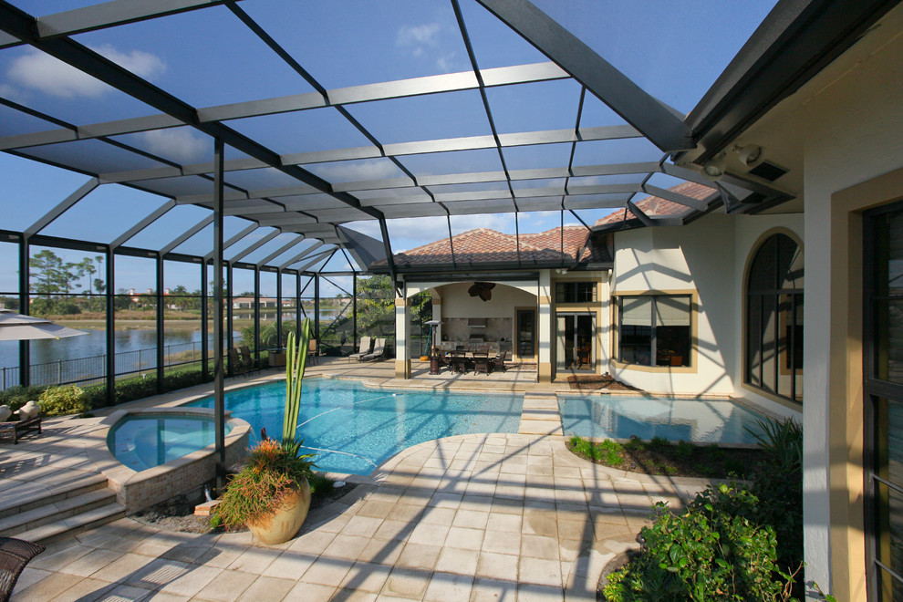 Residential Pool Enclosure - Contemporary - Swimming Pool & Hot Tub ...