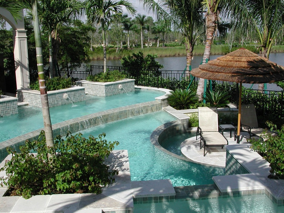 Residential Pool - Tropical - Pool - Miami - by Outside Productions Inc ...