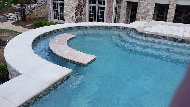 Resort Style Luxury Swimming Pool - Traditional - Pool - St Louis ...