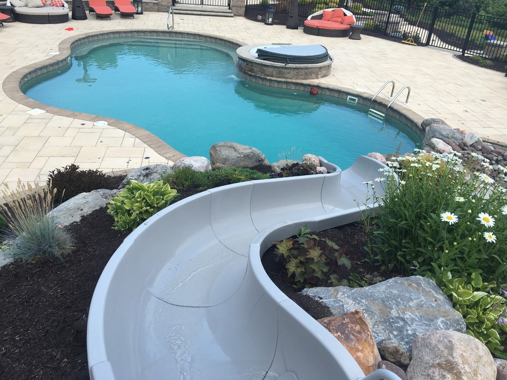 Resort Style Pool Project - Rustic - Pool - New York - by User | Houzz