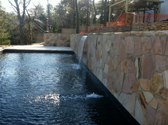 Waterfall Retaining Wall For Pool