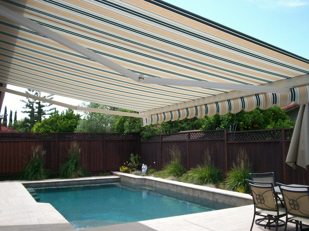Retractable Awnings - Poolside Shading - Beach Style - Pool - San ...