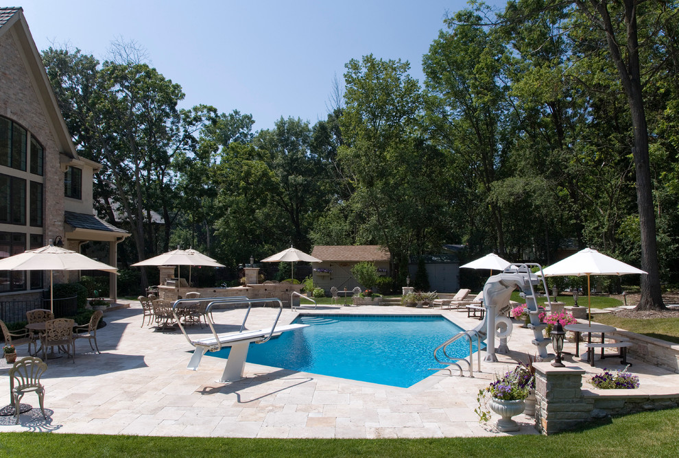 Riverwoods, IL Inground Geometric Swimming Pool - Contemporary - Pool ...