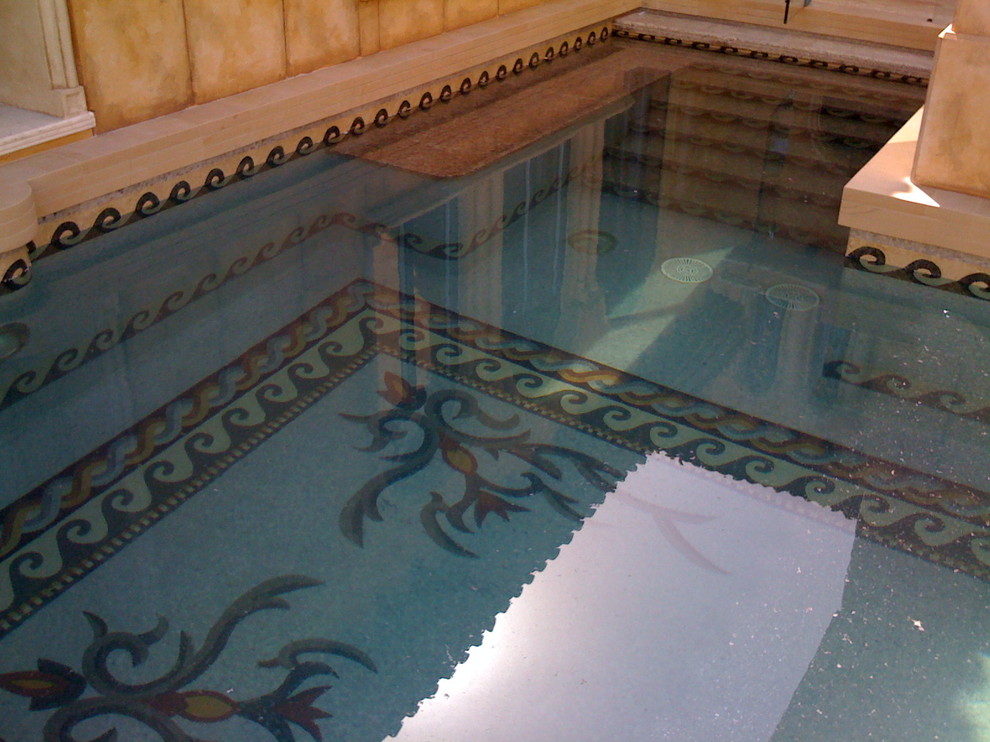 Roman Design Marble Mosaic Pool floors and walls - Transitional - Pool ...