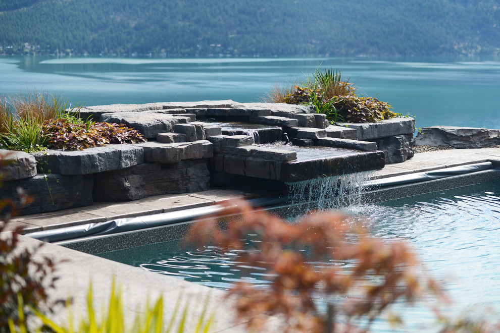 Rosetta Outcropping Water Feature - Rustic - Pool - Other - by Barkman ...