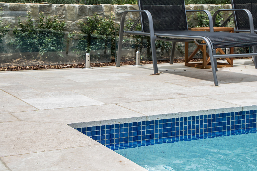 Roseville - Pool Pavers & Stone Wall Cladding - Farmhouse - Pool ...