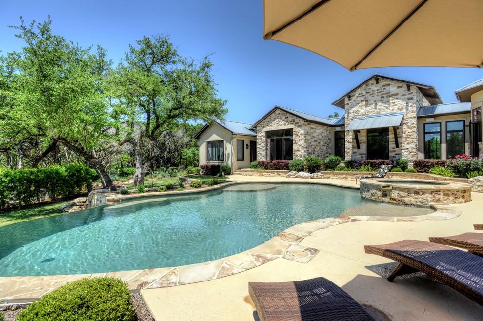 Rustic Boerne Pool - Rustic - Pool - Austin - by Pristine Pools | Houzz