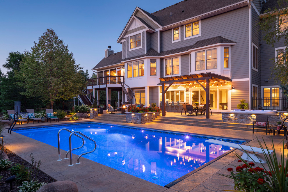 Saltwater Swimming Pool | Classic Backyard & Swimming Pool | Shoreview, MN - Pool - Minneapolis ...