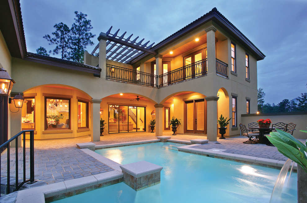 Sater Design Collection's 6786 "Ferretti" Home Plan - Mediterranean ...