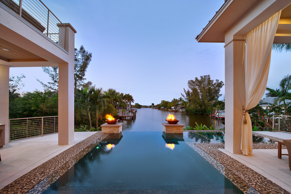 Sater Design Collection's Moderno House Plan - Contemporary - Pool ...