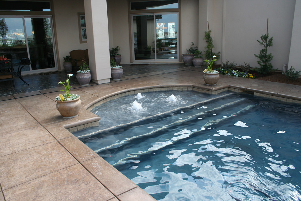 Shallow entry with Foam jets - Contemporary - Pool - Sacramento - by ...