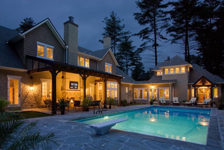 Shingle Style with Guest house & Pool - Traditional - Pool - Other - by ...