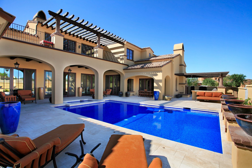 Silverleaf Spanish Colonial - Mediterranean - Swimming Pool & Hot Tub ...