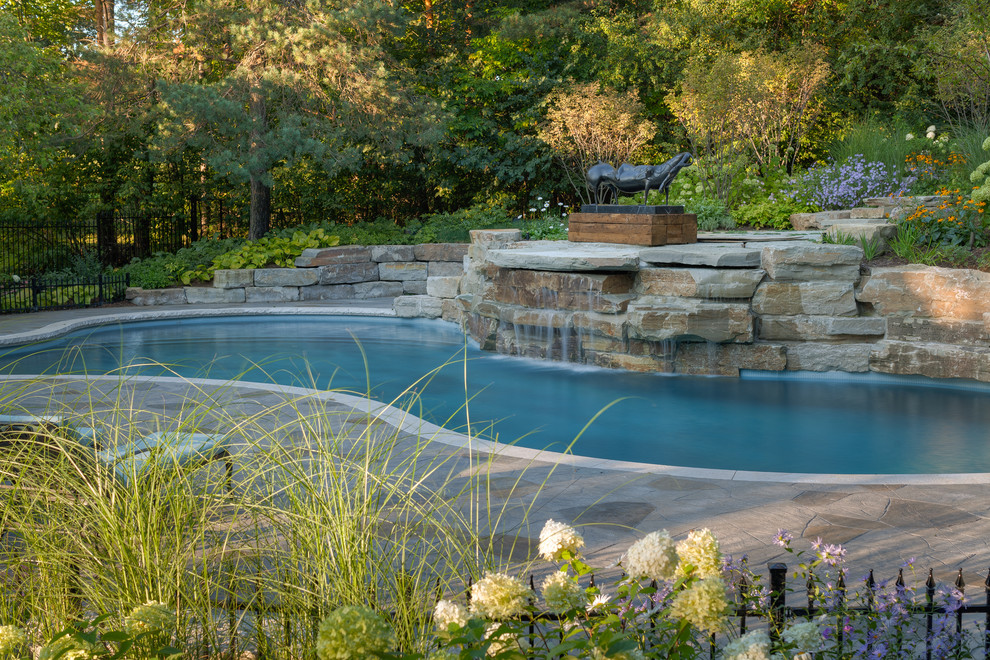 Sliding into Summer - Custom Concrete Slide & Pool - Rustic - Pool ...