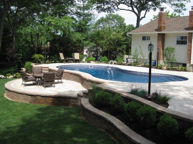 Smithtown Pool scape - Traditional - Pool - New York - by Design and ...