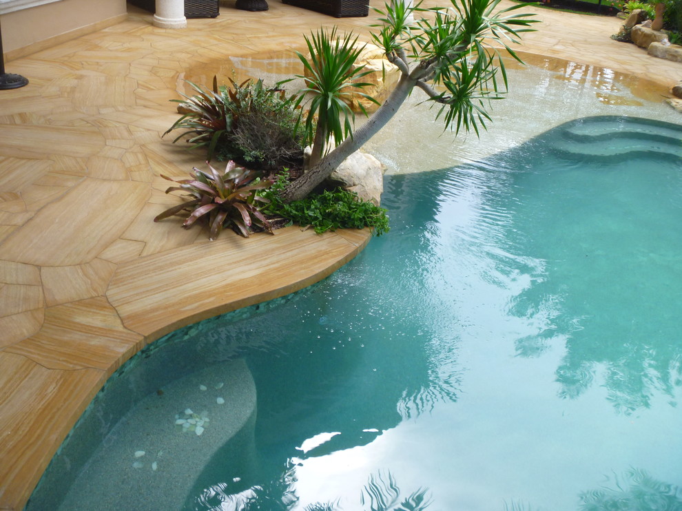 South Florida landscaping and pool patio - Tropical - Pool - Miami - by ...