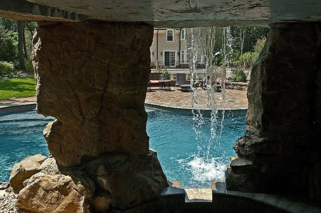 Spa Inside Pool Grotto (Long Island/NY): - Pool - New York - by Deck ...
