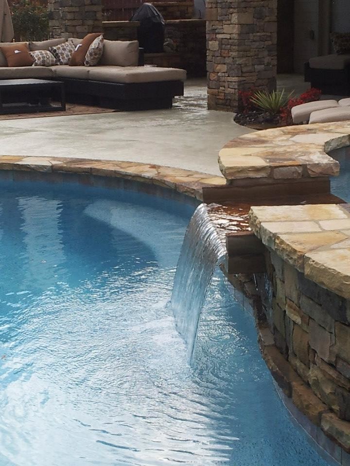 spa with spillover - Pool - Atlanta - by Hearthstone Luxury Pools ...